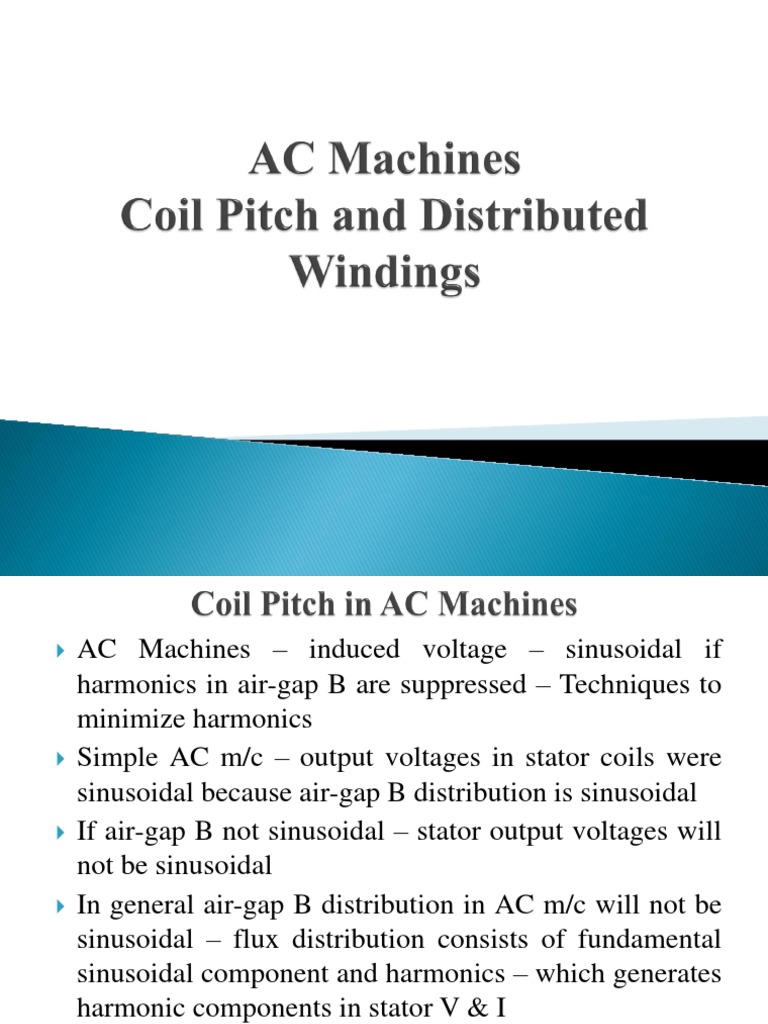 AC Machine Windings | Download Free PDF | Inductor | Electrical Engineering