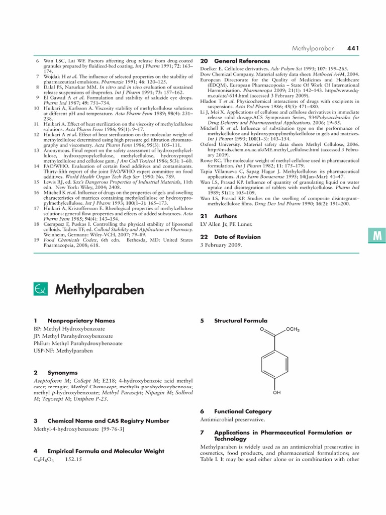 Nipagin 441-442 | PDF