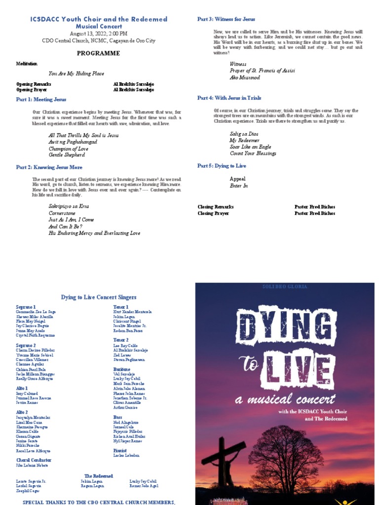 YC Concert | Descargar gratis PDF | Choral Music | Vocal Music