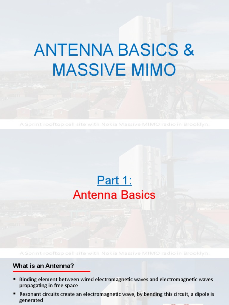 Longnt37 - Antenna Basics & Massive MIMO - v2 | PDF | Antenna (Radio) | Telecommunications