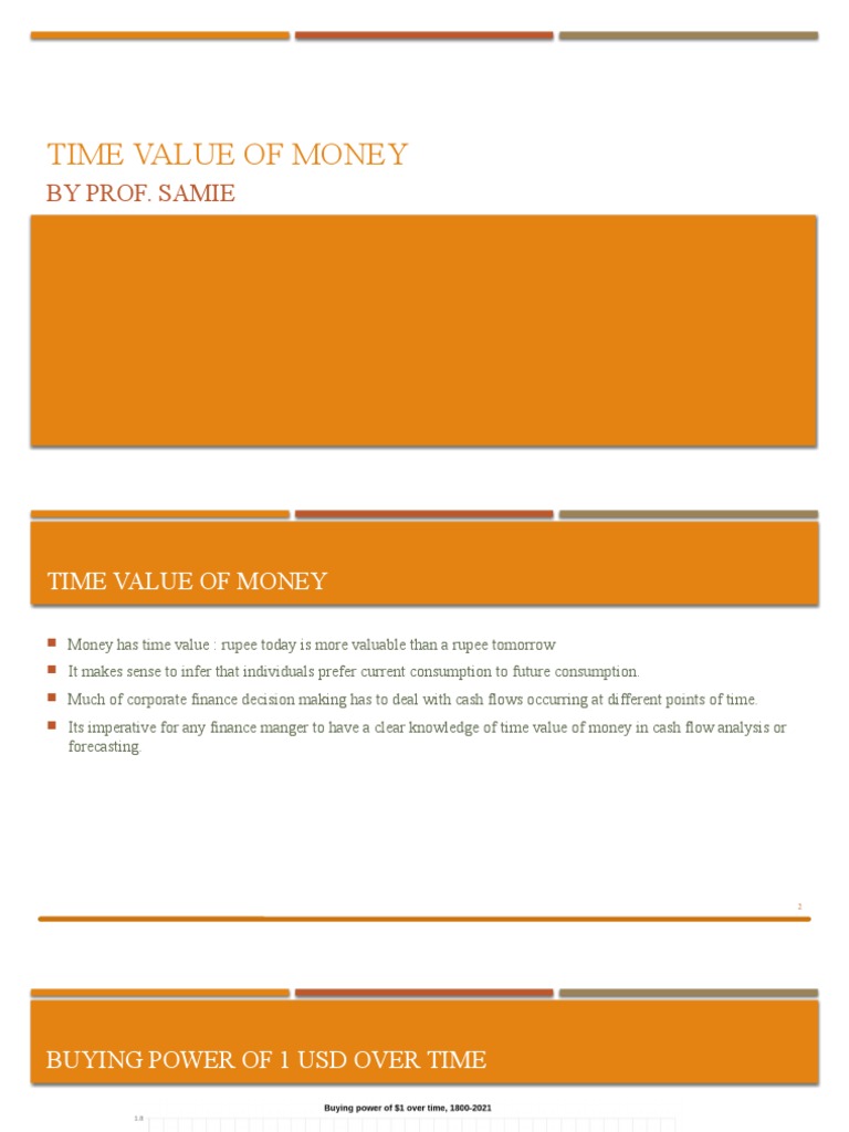 Time Value of Money | PDF | Present Value | Interest