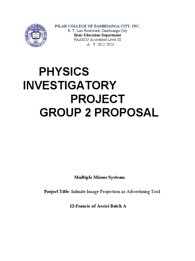 Project Proposal Group 2. Felix | PDF | Mirror | Reflection (Physics)