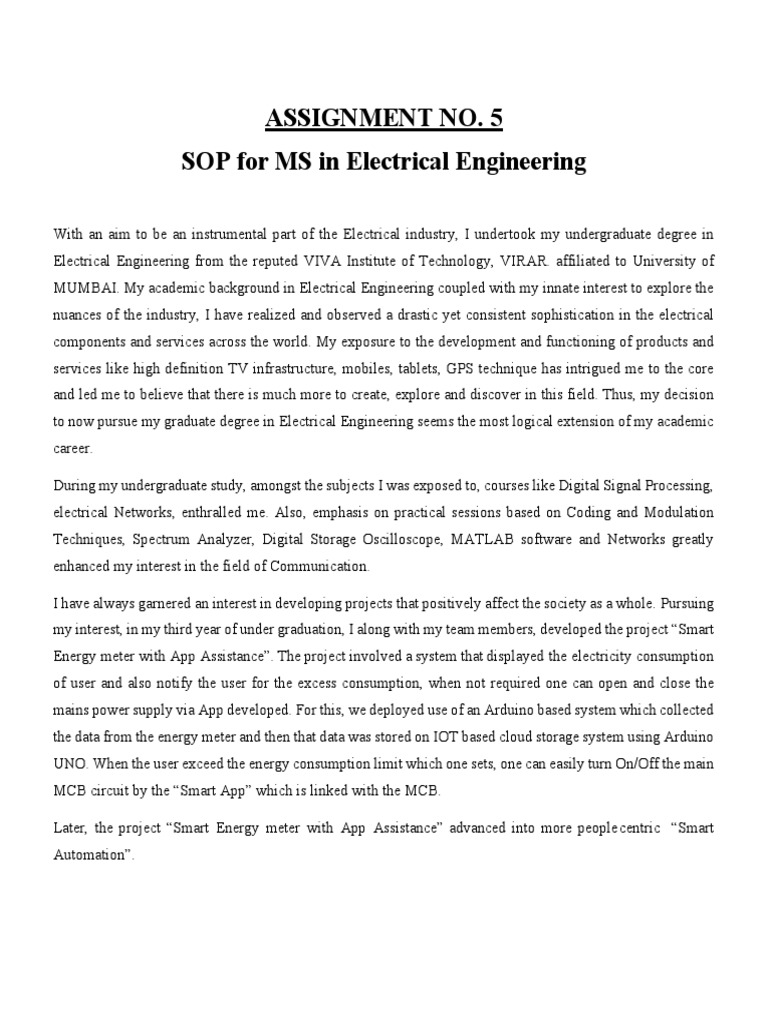 SOP Pce | PDF | Electrical Engineering | Internet Of Things