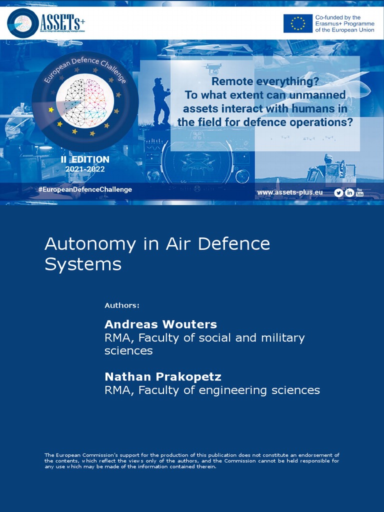 Autonomy in Air Defence Systems | PDF | Machine Learning ...