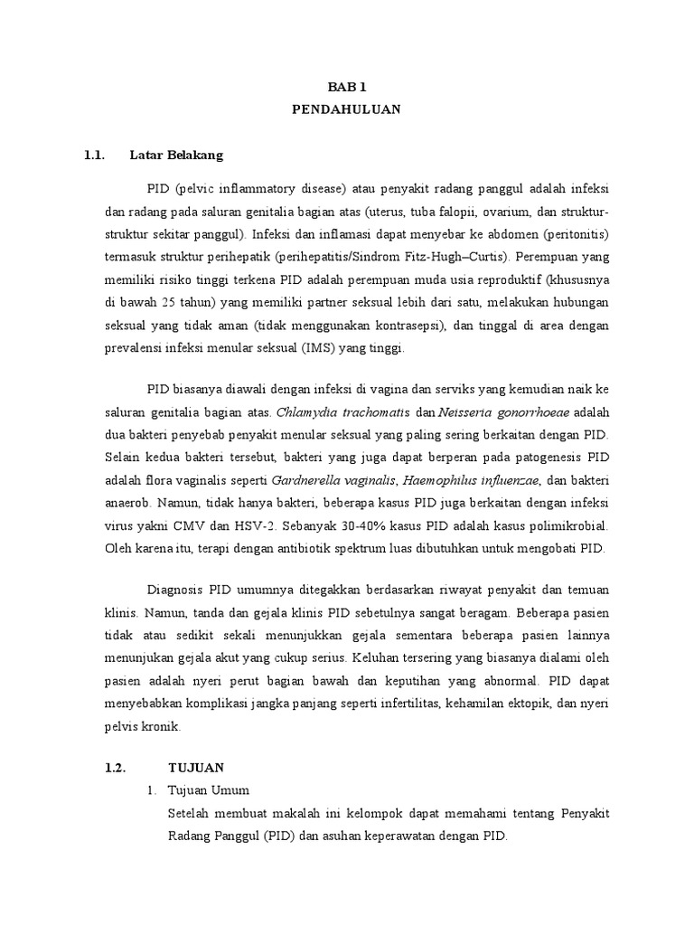 Askep Infeksi Radang Panggul | PDF | Kesehatan Holistik