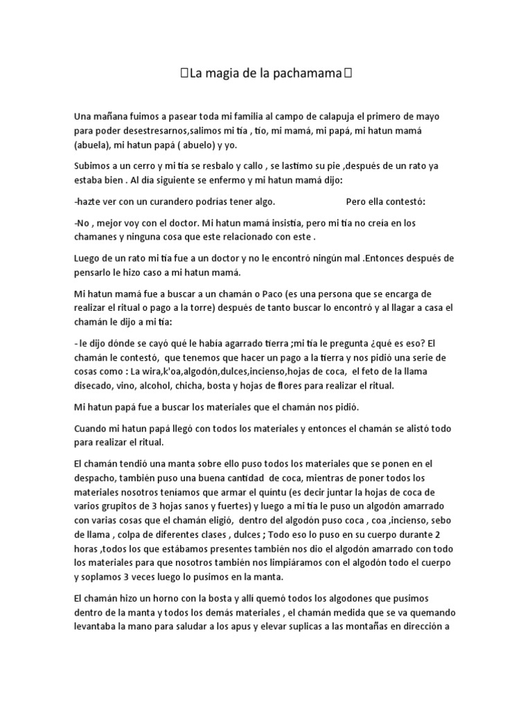 La Magia de La Pachamama | PDF