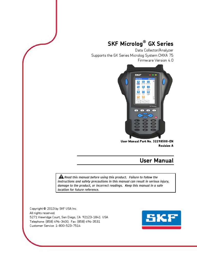 SKF Cmxa75 User Manual-En | PDF