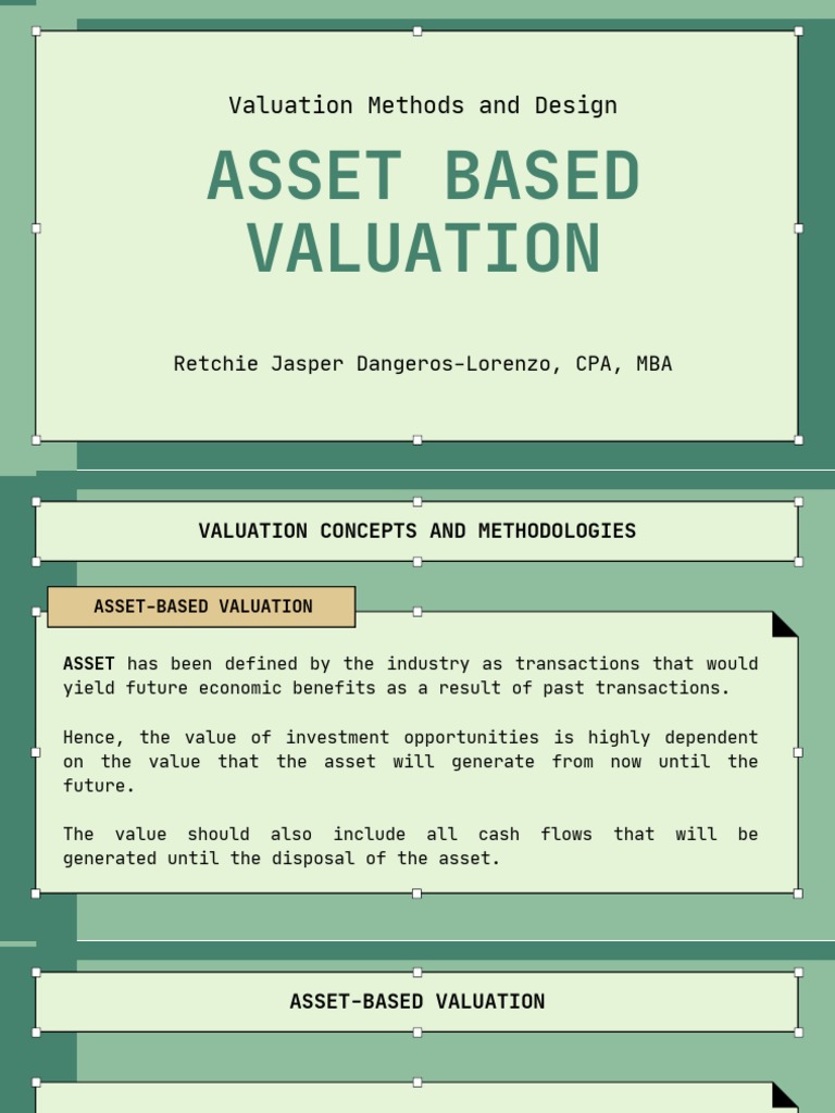 Asset Based Valuation | PDF | Valuation (Finance) | Book Value
