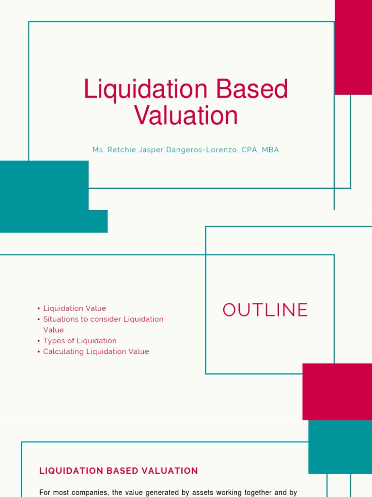 Liquidation Based Valuation | PDF | Valuation (Finance) | Book Value