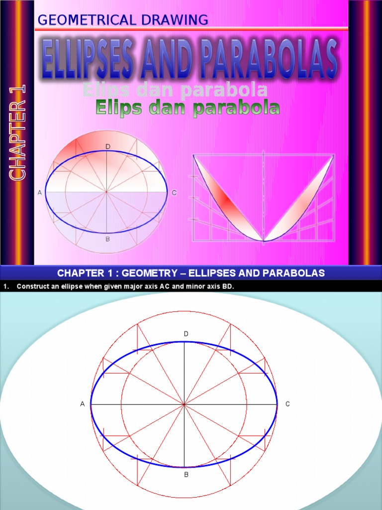 Engineering Drawing Form 4 Ellipes and Parabolas | PDF