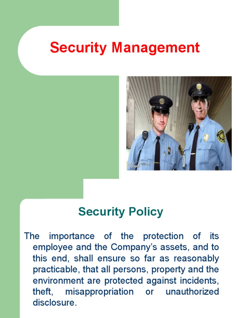 HSE-BMS-007 Security Management | PDF | Security Guard | Securities