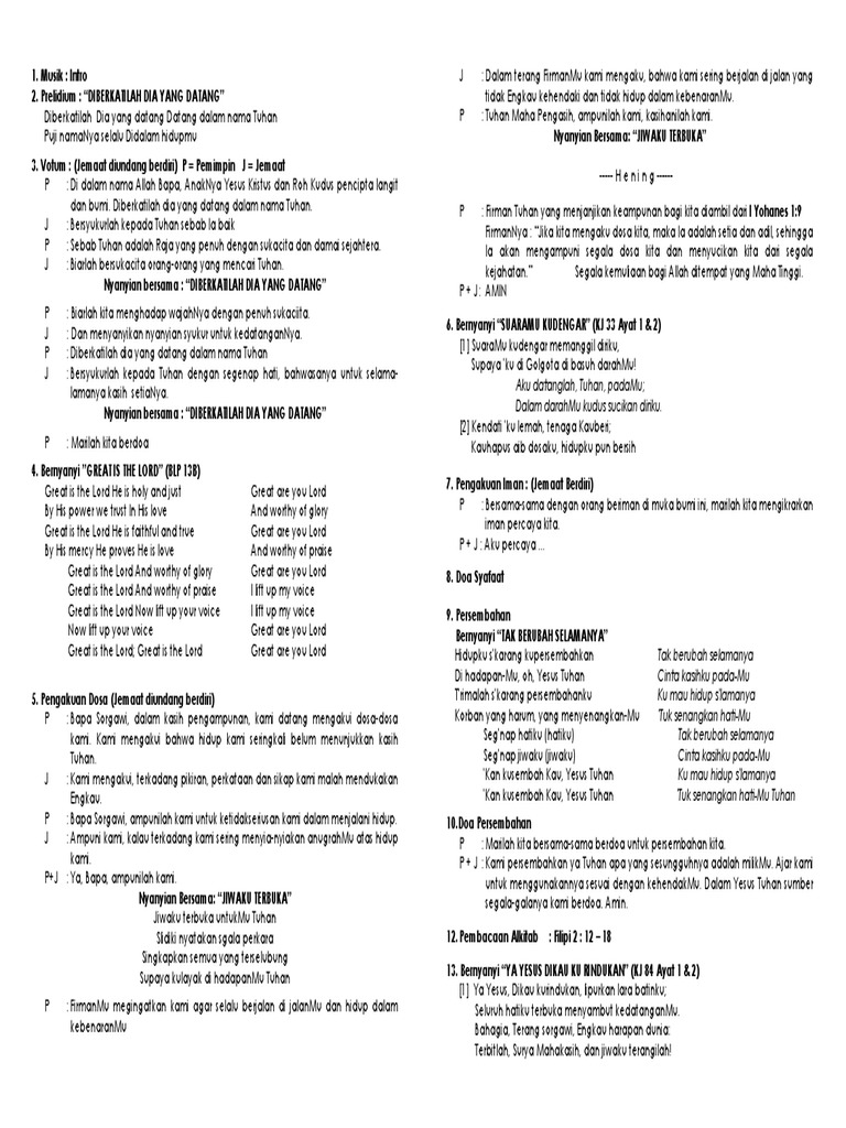 Tata Ibadah KMBI 20221204 v1.0 | PDF