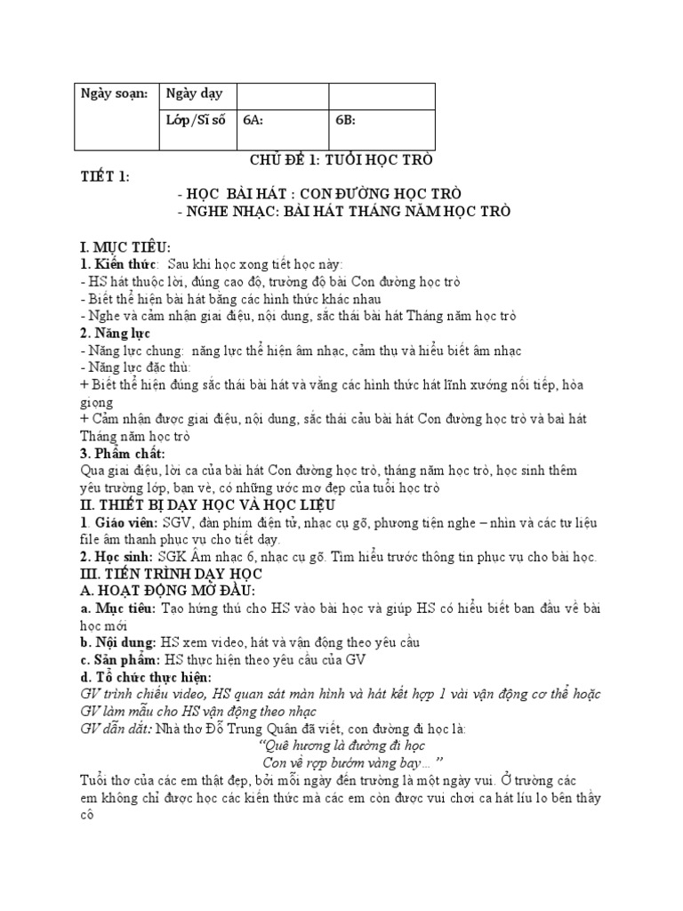 CĐ 1 Âm NH C 6 | PDF