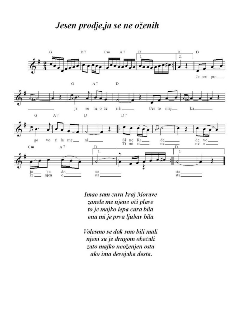 Jesen Prodje, Ja Se Ne Ozenih | PDF