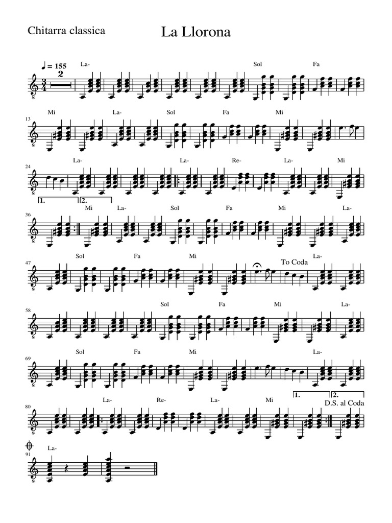 La Llorona Queen-Chitarra 2 | PDF