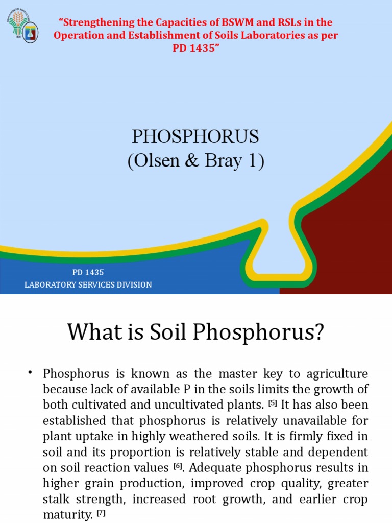 Phosphorus (Olsen & Bray 1) | PDF | Ph | Soil