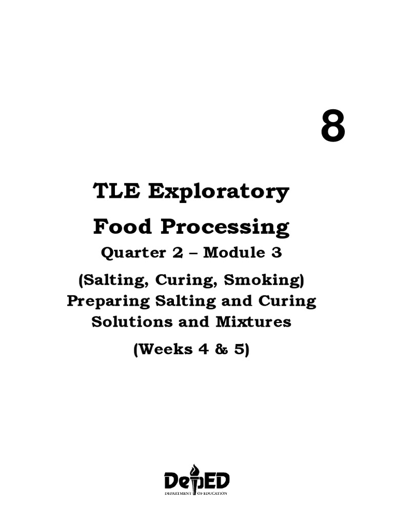 TLE FoodProcessing8 Q2M3Weeks4 5 OK | PDF | Curing (Food Preservation ...