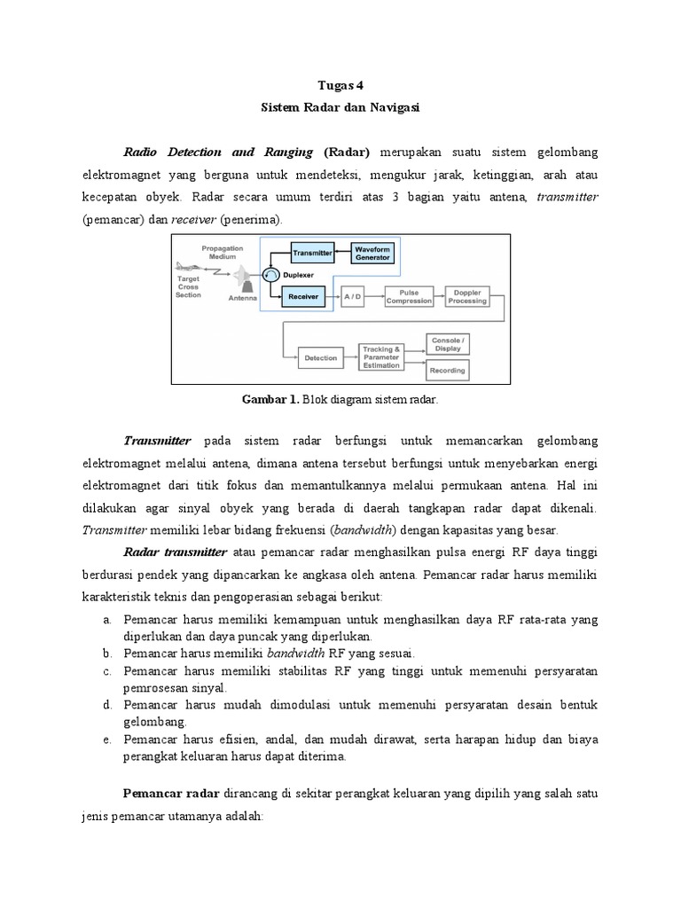 Tugas 4 Radar Navigasi | PDF