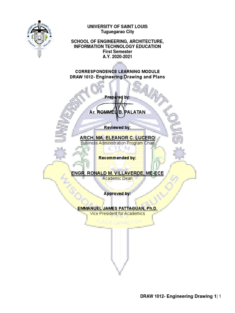 Engineering Drawing 1 Module Overview | PDF | Room | Design