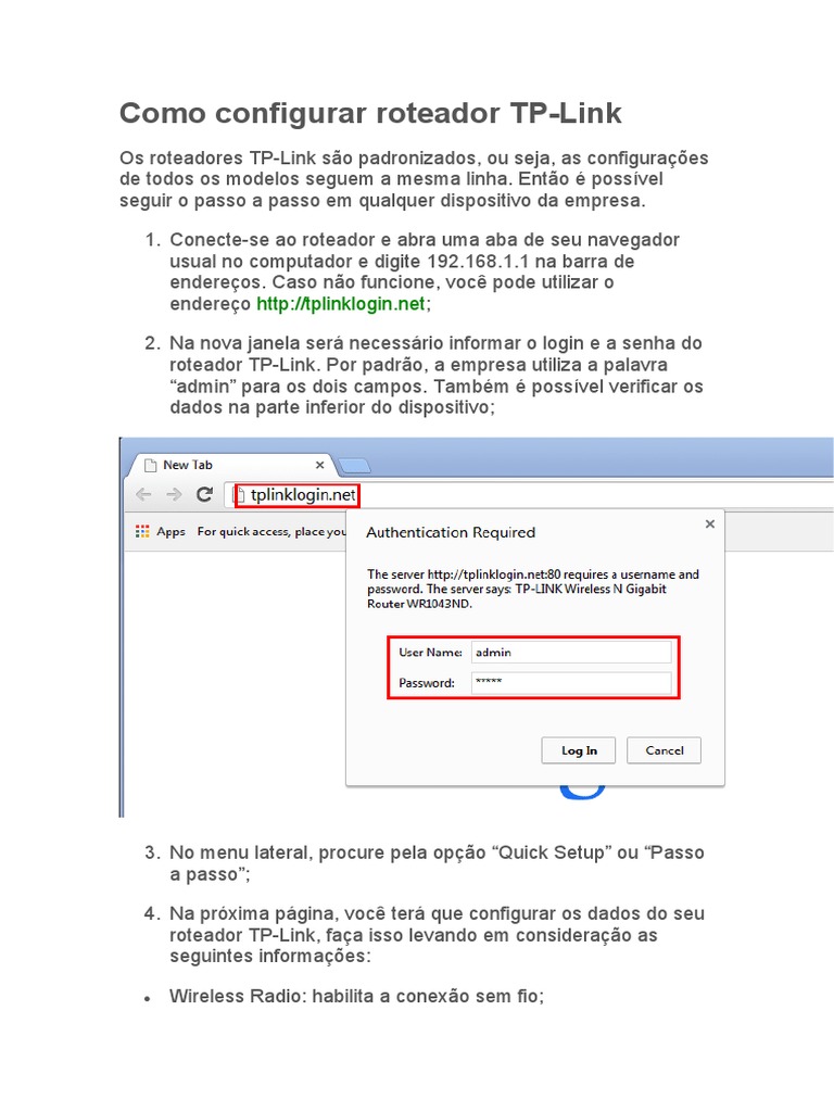 Como Configurar Roteador TP LINK | PDF