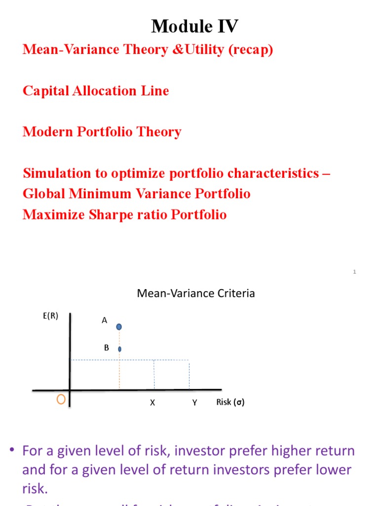 4 MPT and Index Models | PDF | Modern Portfolio Theory | Capital Asset Pricing Model