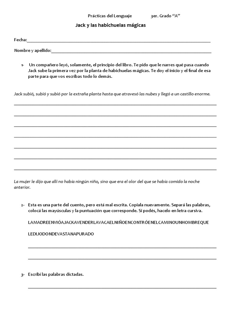 Prácticas Del Lenguaje 3A Editado | PDF