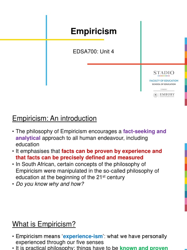 Empiricism and Education | Download Free PDF | Empiricism | Critical ...