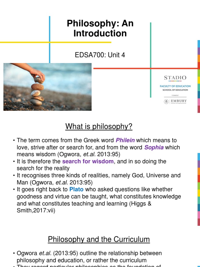 Philosophy's Role in Education and Curriculum | PDF | Curriculum ...