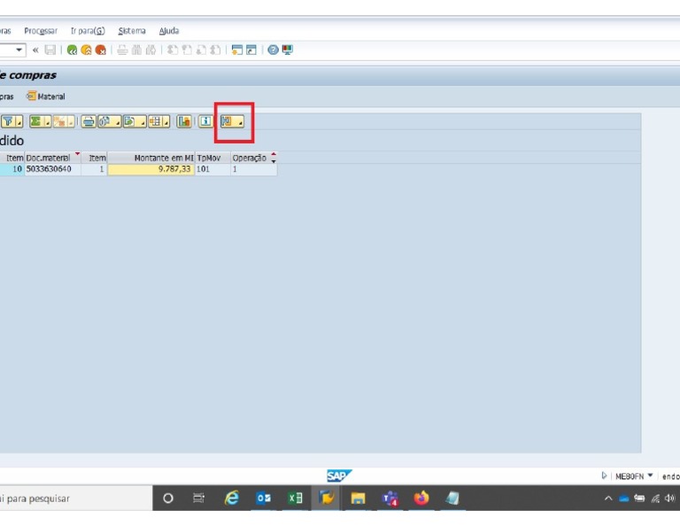 Transação Sap - ME80FN - Visão Histórico de Pedido | PDF