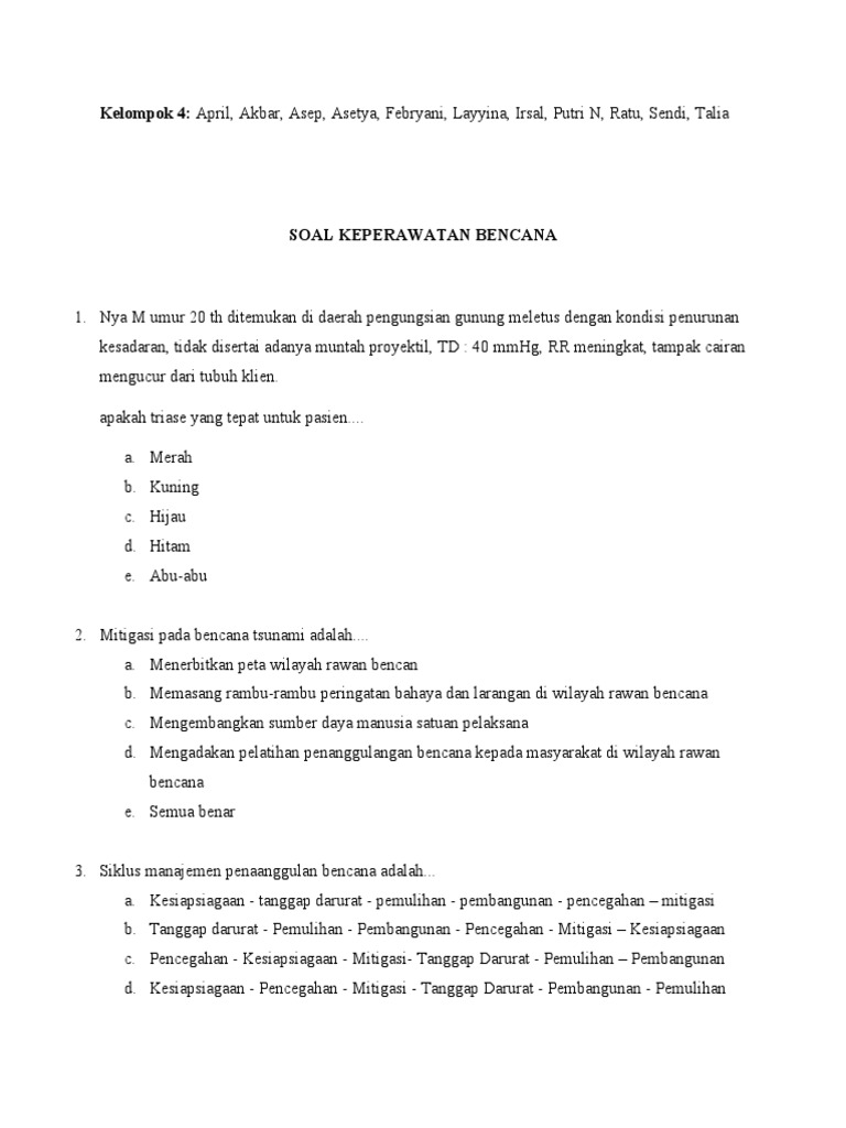 Kel 4 Soal UAS | PDF