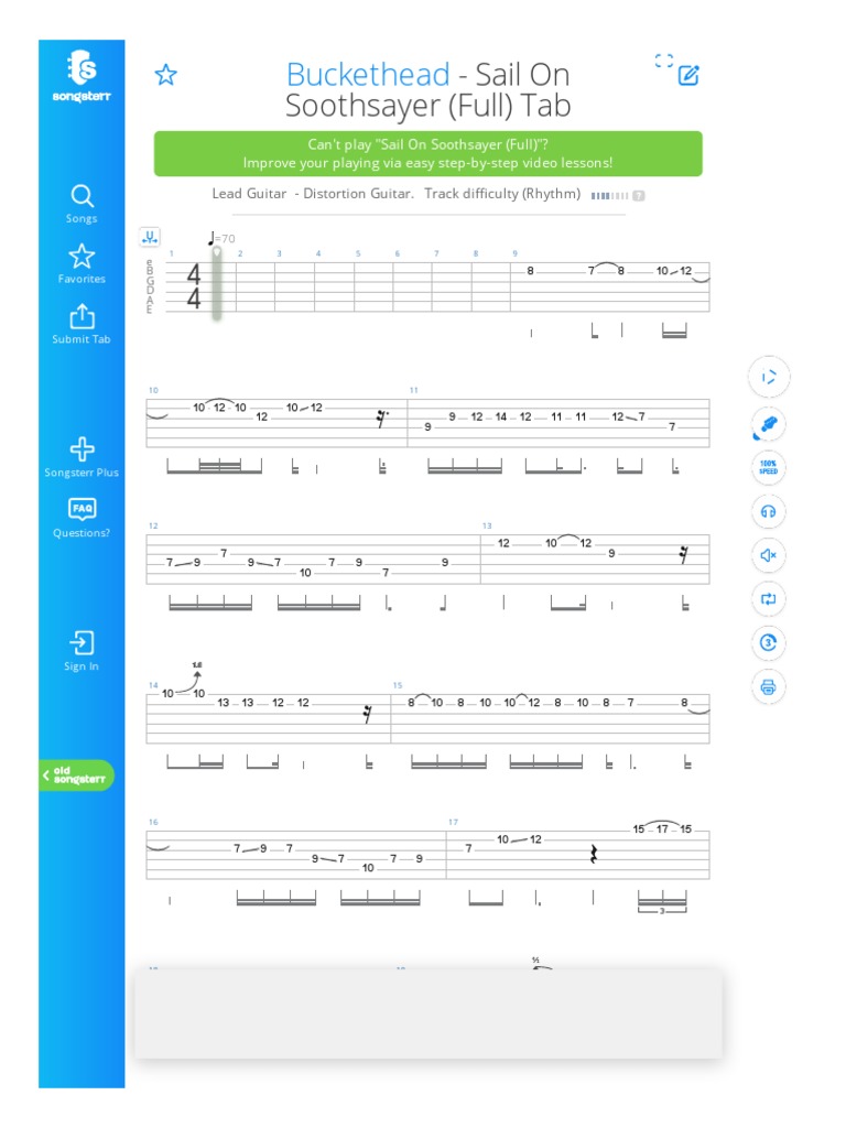 WWW Songsterr Com A Wsa Buckethead Sail On Soothsayer Full Tab s64824t0 ...
