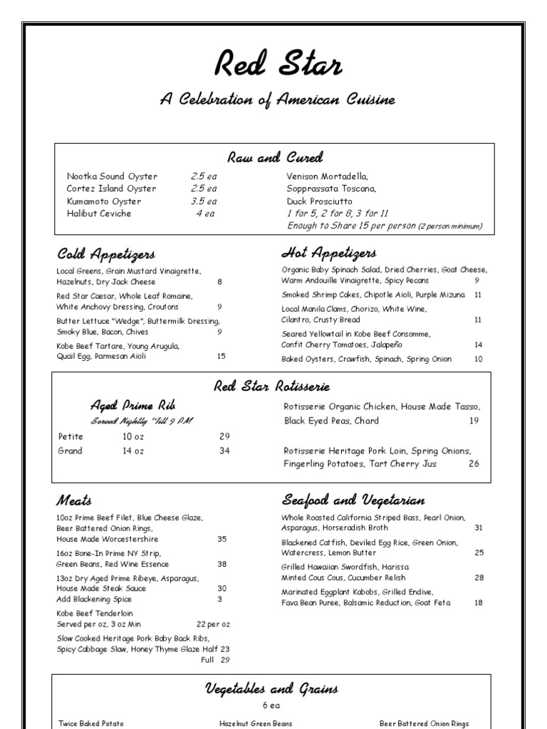 Dinner Menu | PDF