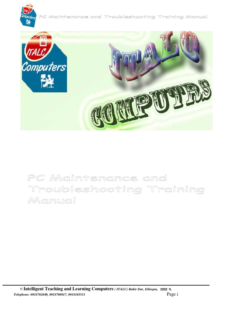 ITALC Maintainance & Troubleshooting Training Manual | PDF | Operating ... ITALC Maintainance & Troubleshooting Training Manual | PDF | Operating ...