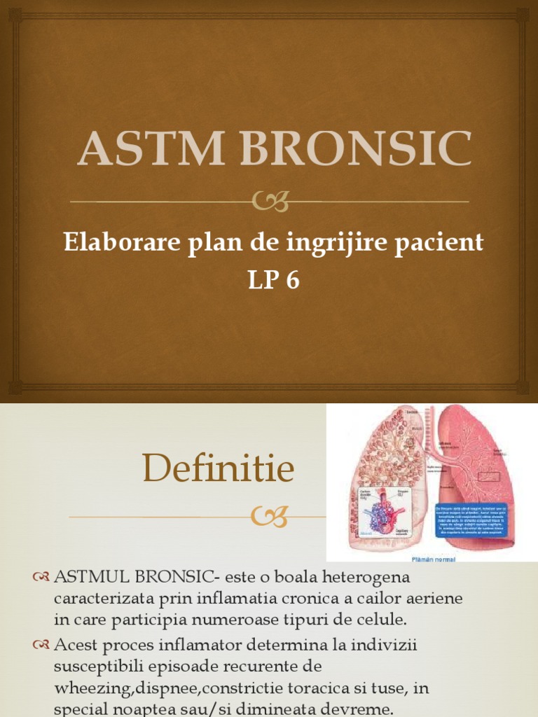 Astmul Bronsic - Elaborare Plan de Ingrijire Pacient | PDF