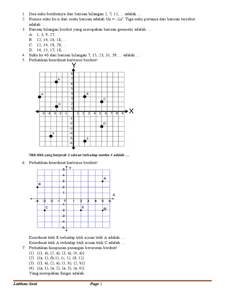 Latihan MTK Pas | PDF | Metode & Bahan Ajar