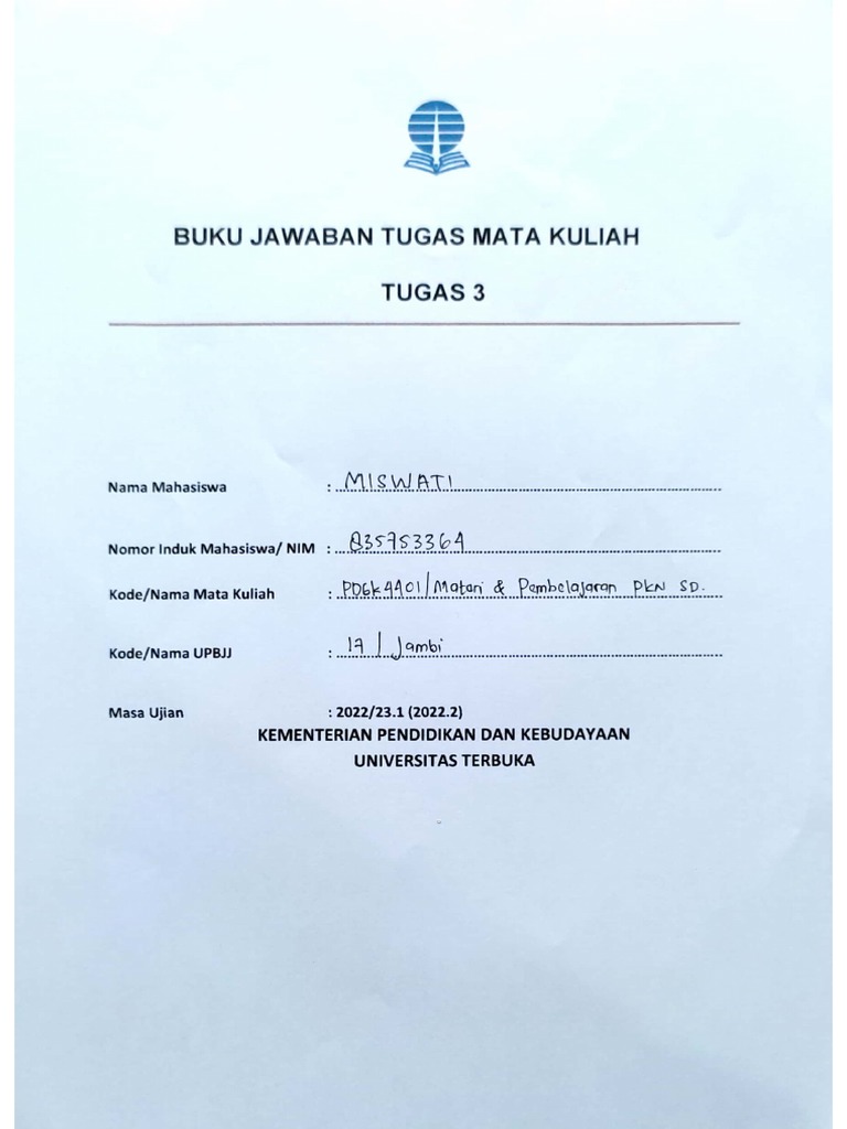 PDGK4401 Materi Dan Pembelajaran PKN SD | PDF