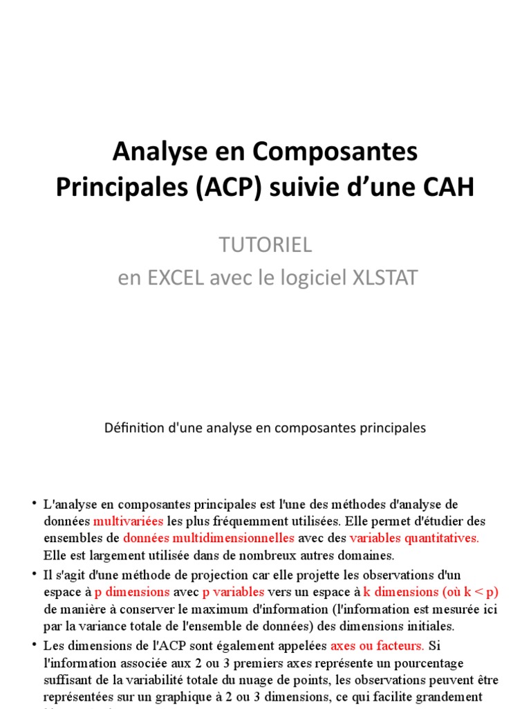 Analyse en Composantes Principales (ACP) Suivie | PDF | Analyse en ...