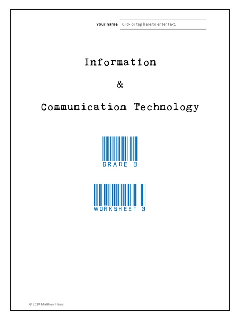 ICT Gr9 Worksheet 03 | PDF | Computer File | Information Technology ... ICT Gr9 Worksheet 03 | PDF | Computer File | Information Technology ...