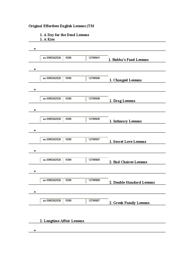 Original Effortless English Lessons | PDF Original Effortless English Lessons | PDF