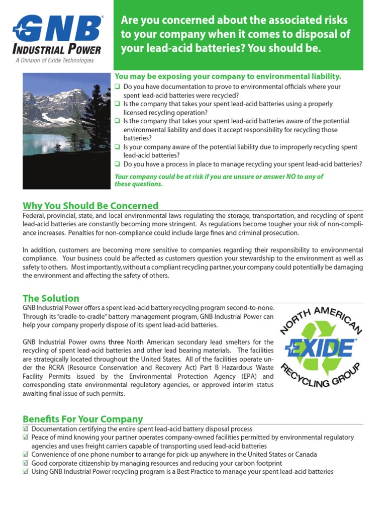 Absolyte Gp Brochure Pdf Resource Conservation And Recovery Act Recycling 