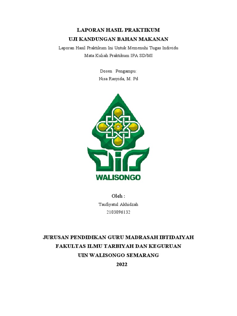 Laporan Kandungan Makanan Pdf