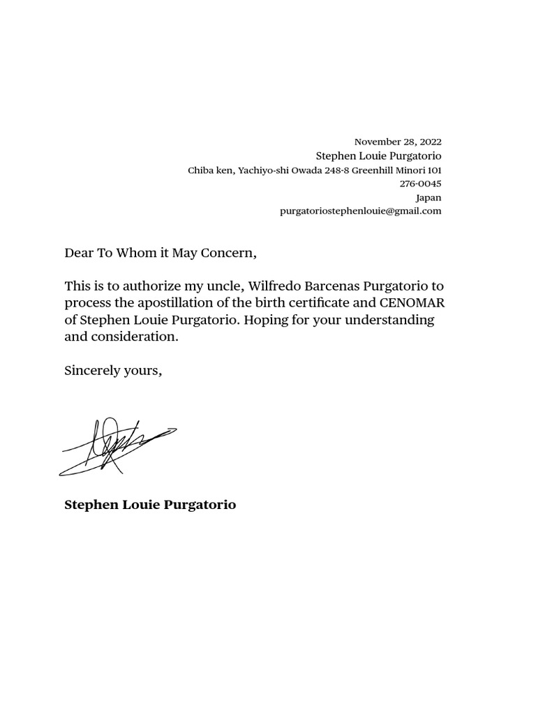 Professional Letter | PDF