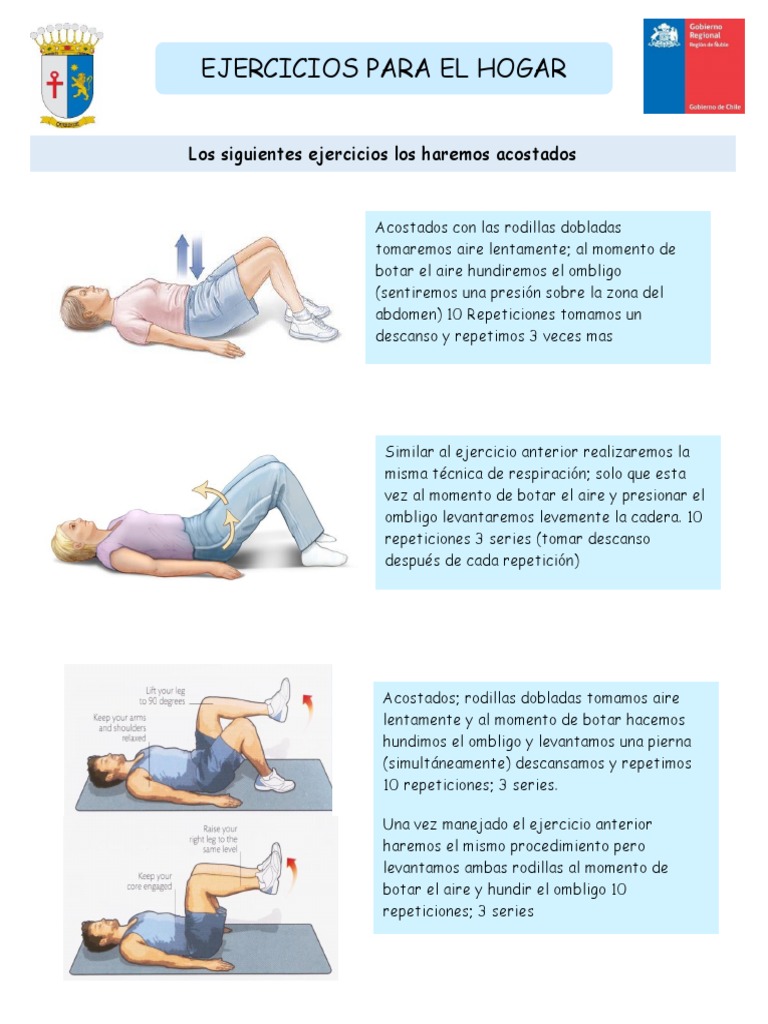 Pauta Ejercicios Lumbago | PDF | Rodilla