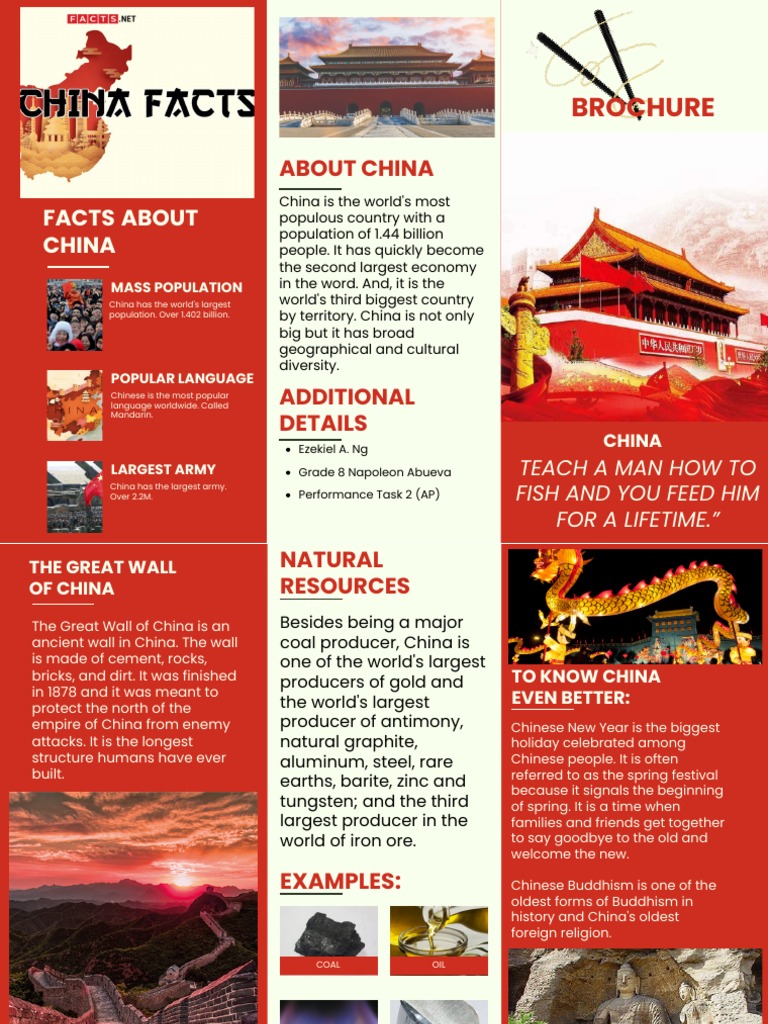 An Informative Brochure on China's Diverse Geography, Massive ...