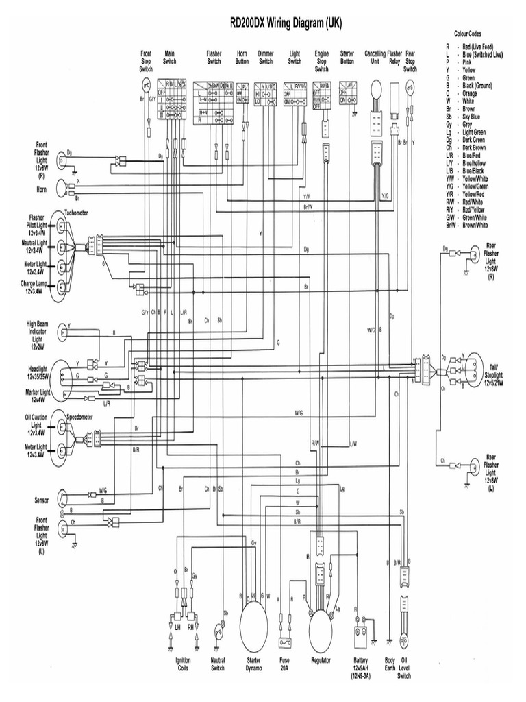 RD200DX Wiring Diagram | PDF