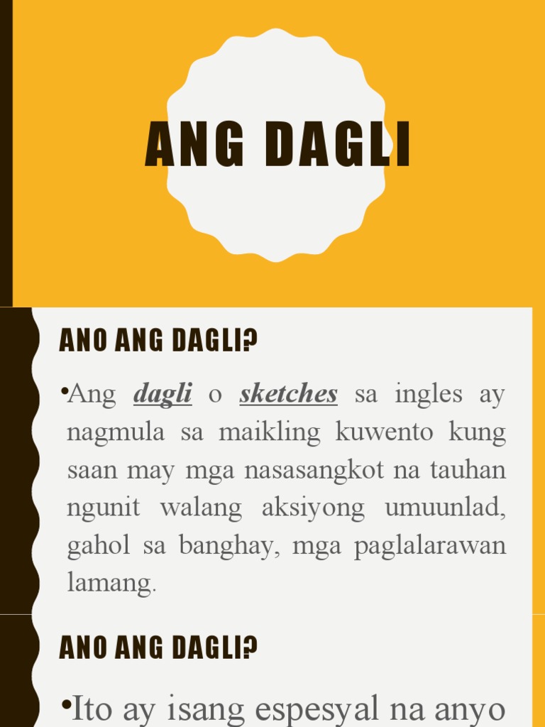 Ang Dagli | PDF