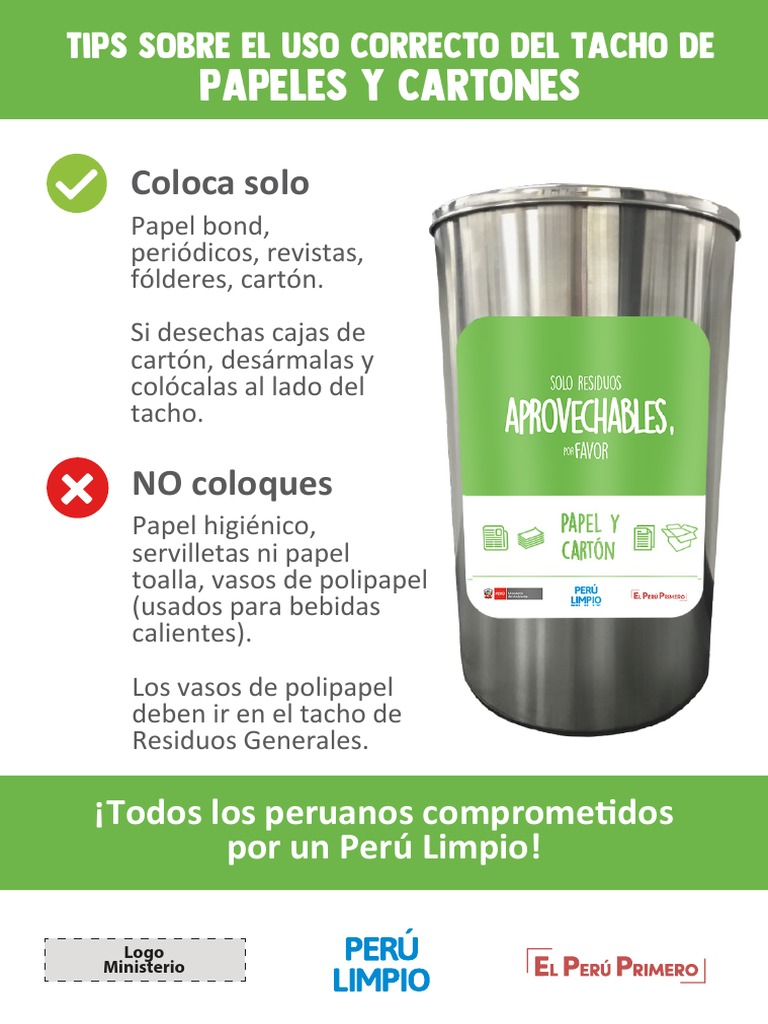 Tips Sobre El Uso Correcto de Tachos | PDF | Comida y bebida | Materiales