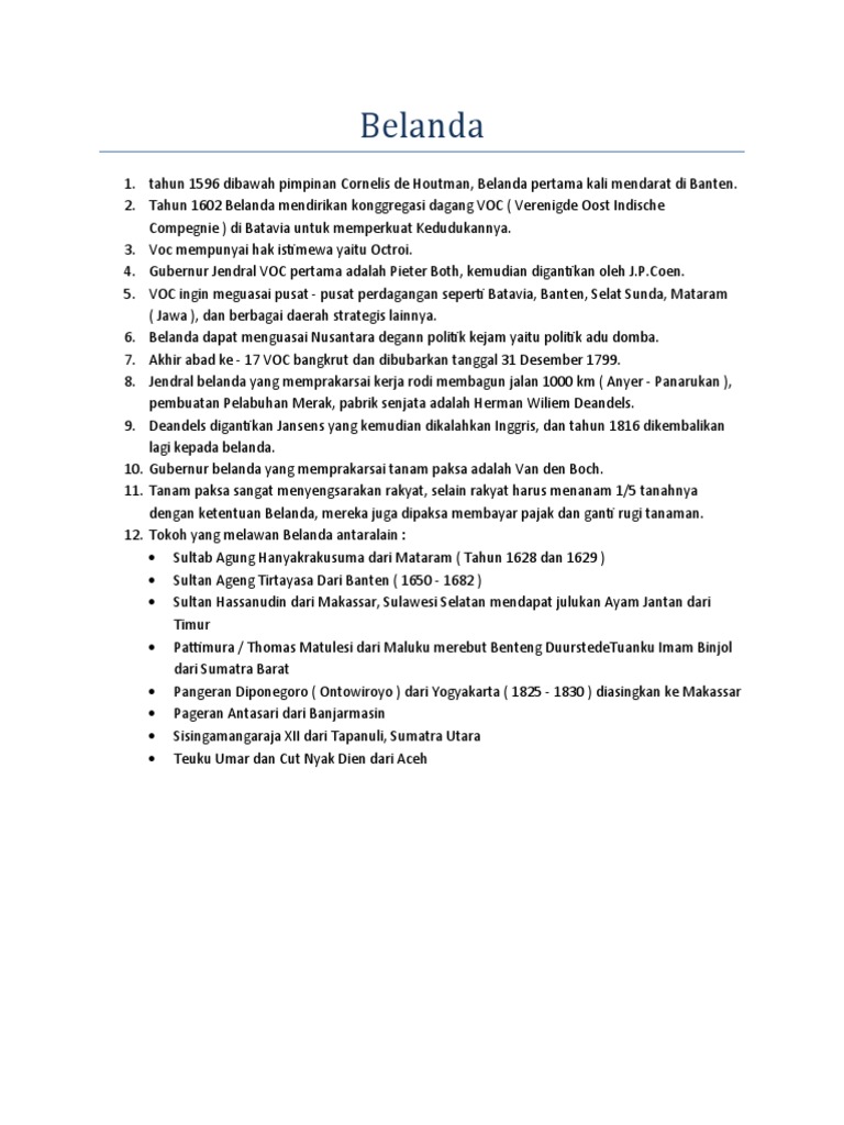 Belanda | PDF