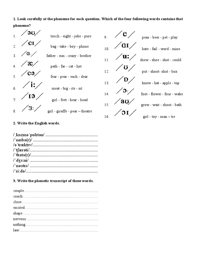Phonemic Awareness Assessment: A Document Containing Questions to Test ...