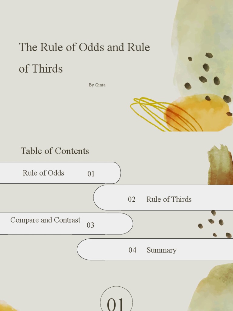 Ginia - The Rule of Odds and Rule of Thirds | PDF | Composition (Visual ...